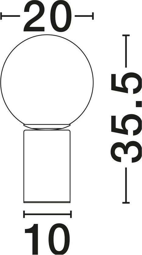 Bílá/ve zlaté barvě skleněná stolní lampa (výška 35,5 cm) Vita – Nova Luce