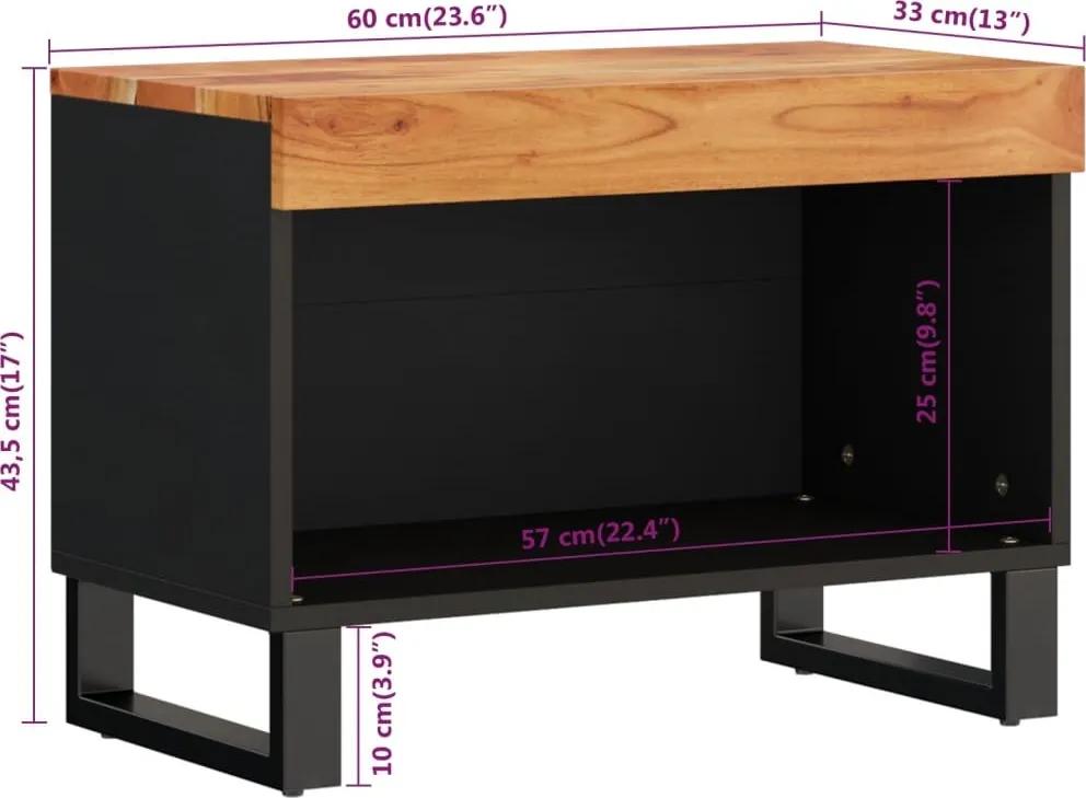 vidaXL TV skříňka 60 x 33 x 43,5 cm masivní mangovníkové dřevo [352882] Barva: světle hnědá
