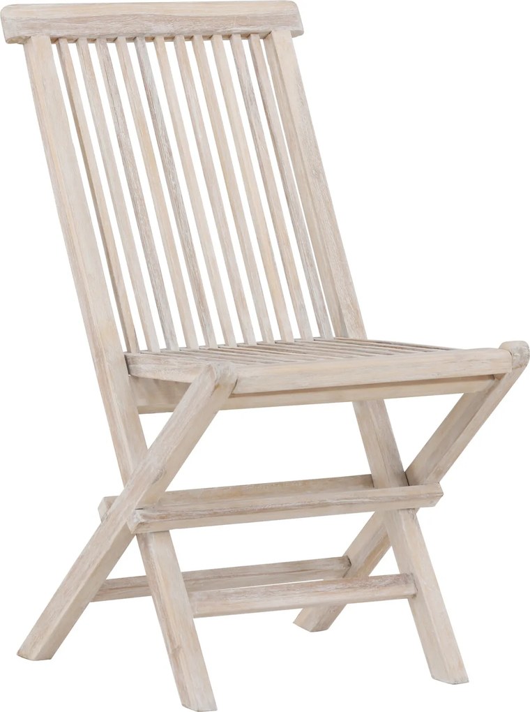 Zahradní jídelní židle Keňa – bílá / šedá – 47 cm