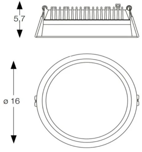 Ideal Lux LED Zápustné bodové svítidlo Deep fi 20w, Ø 16 Teplota světla: 3000 K