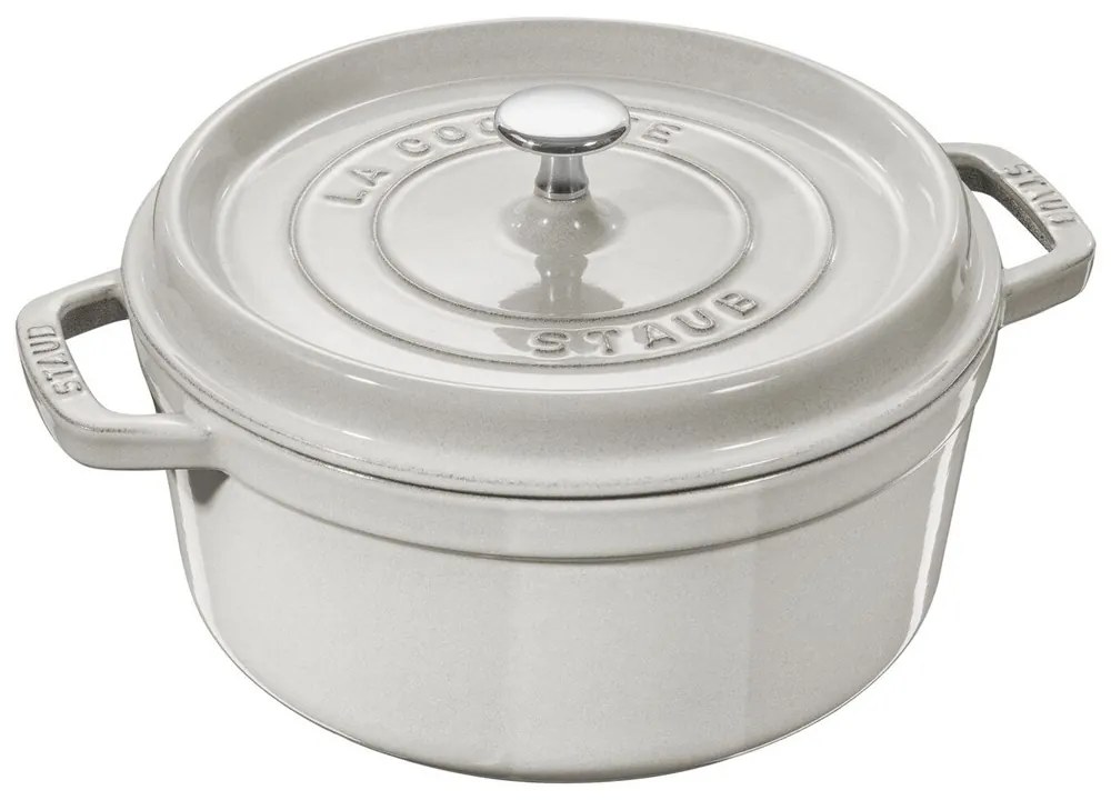 Hrnec STAUB  kulatý 26 cm bílý lanýž 5,2l