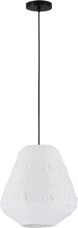Bílé lněné závěsné svítidlo ø 36 cm Linnet – Nova Luce