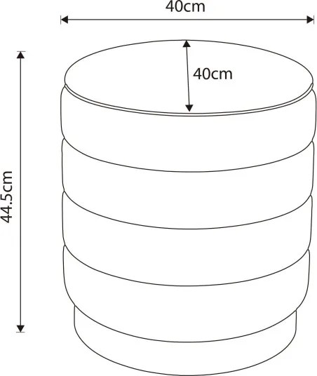 Taburetka LUNA pudrově růžová