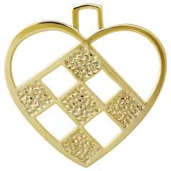Vánoční ozdoba Braided Heart Gold 12 cm Rosendahl