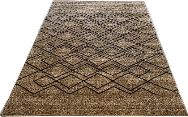 HU Moderní koberec Rio 166-Beige-Beige v béžovo-hnědé barvě Rozměr: 60x100 cm