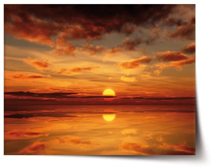 Plakát SABLIO - Oranžové slunce 60x40 cm