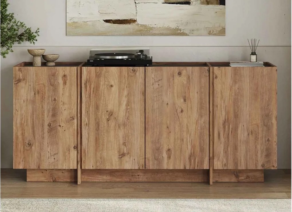 Designová komoda Radegund 180 cm atlantská borovice / antracitová