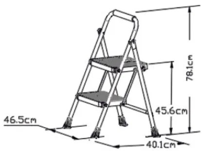 Lamart LT8096 schůdky Eurostep, 2 stupně, 2 stupně