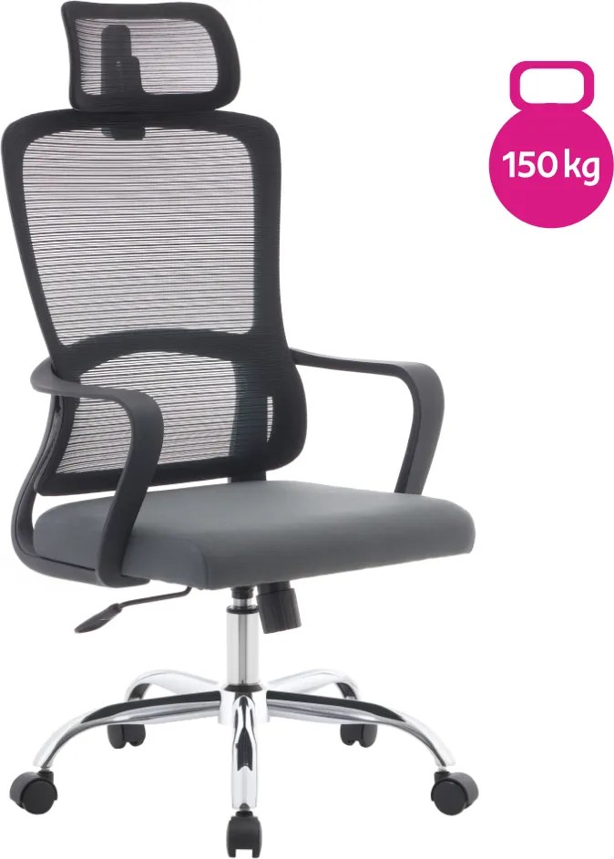 Ergonomická kancelářská židle SHIFT - černá síťovina / nosnost 150 kg