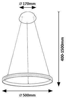 Rabalux 72258 - LED Lustr na lanku GRETE LED/32W/230V 3000K