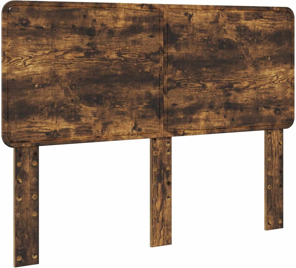 Rám postele s čelo Kouřový dub 140 x 190 cm Kompozitní dřevo 3412787
