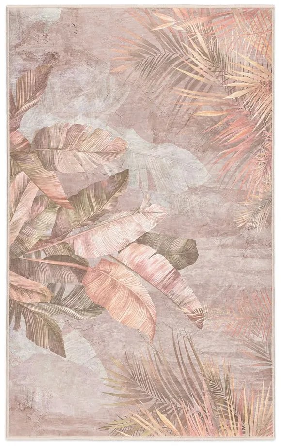 Béžový pratelný koberec 160x230 cm Dusty Leaves – Mila Home