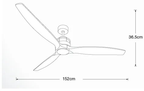 Lucci air 210508 - Stropní ventilátor AIRFUSION AKMANI pavlovnie/černá + DO