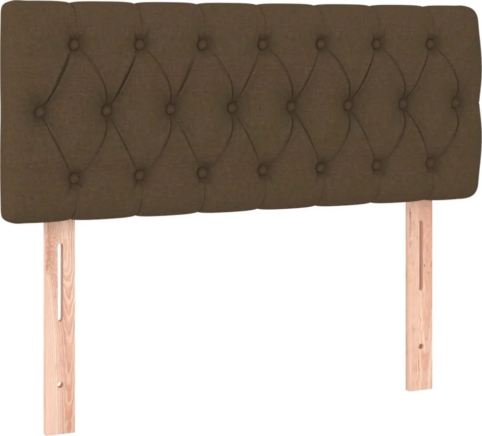 Box spring postel s matrací tmavě hnědá 120x190 cm textil 3269796