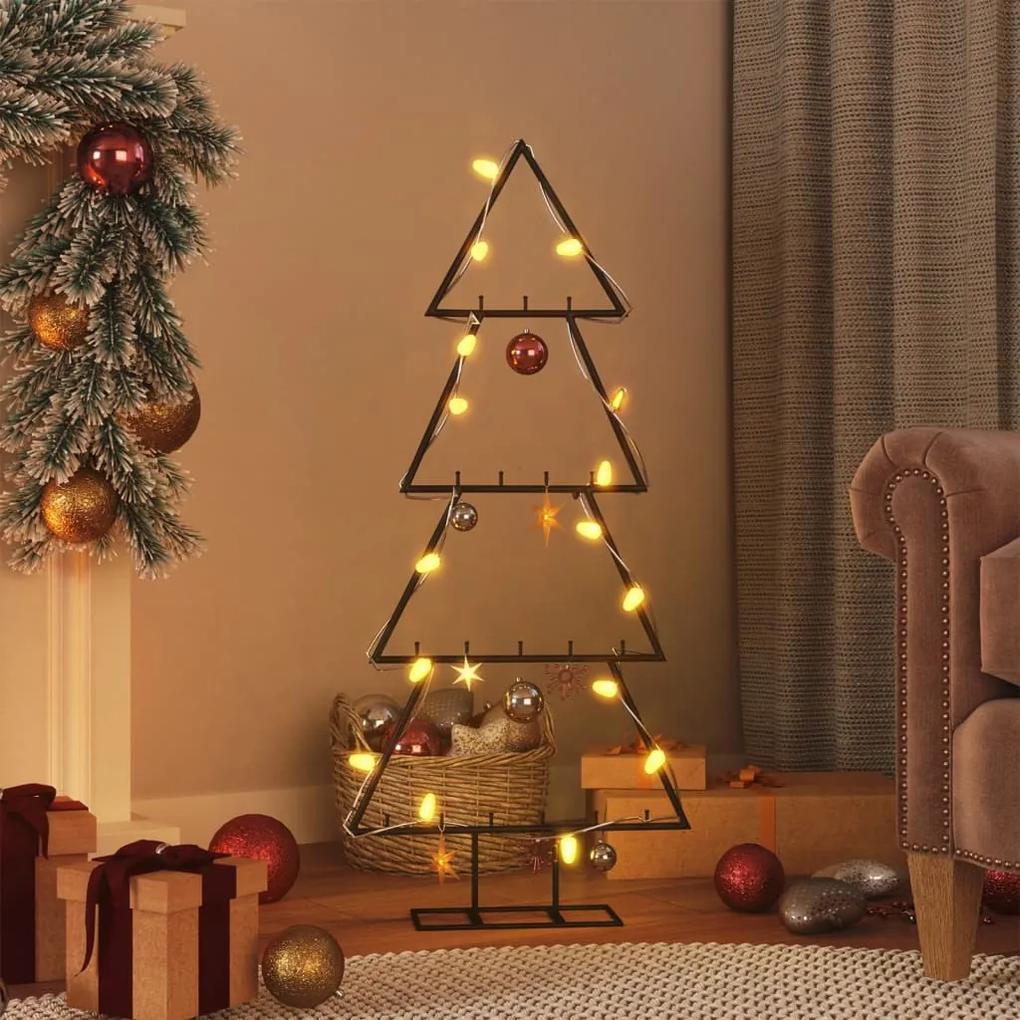 Kovový vánoční stromeček dekorace černý 125 cm - Default Title