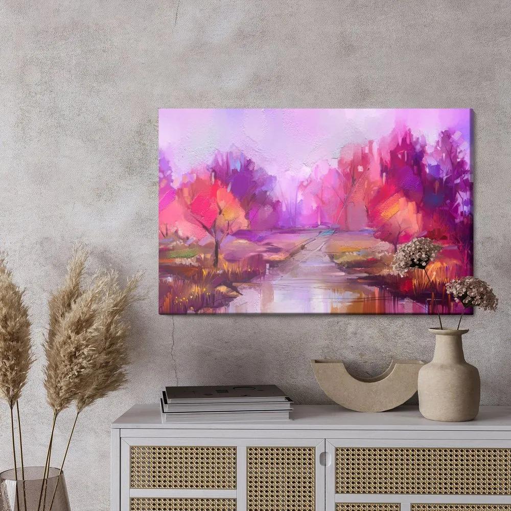 Obraz Abstraktní Růžový Park Nedostatek Nedostatek Plátno Canvas 120x80