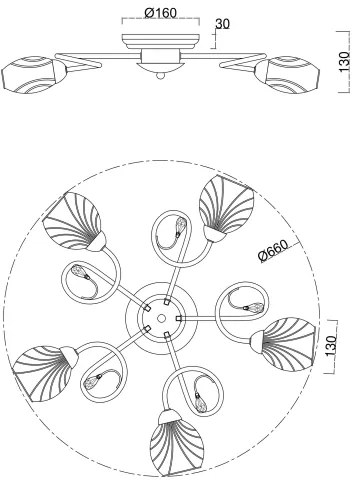 Brilagi - Přisazený lustr MEGAPOLIS 5xE14/60W/230V lesklý chrom