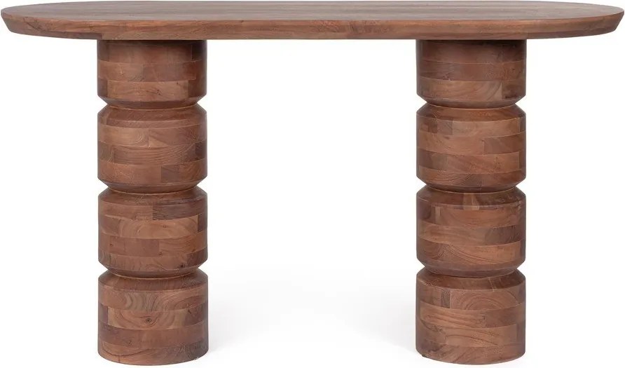 Konzolový stolek z mangového dřeva v tmavě přírodní barvě 45x130 cm Cortez – Bizzotto
