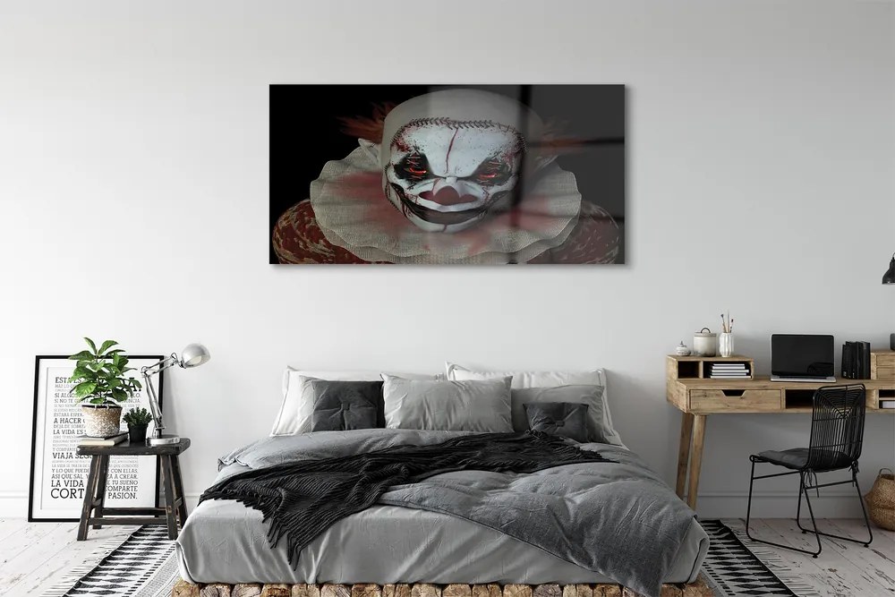 akrylový obraz Scary clown 140x70 cm