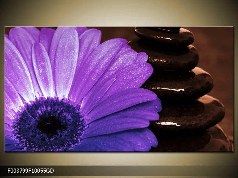 Obraz fialového květu s kameny  (), 40 dalších rozměrů