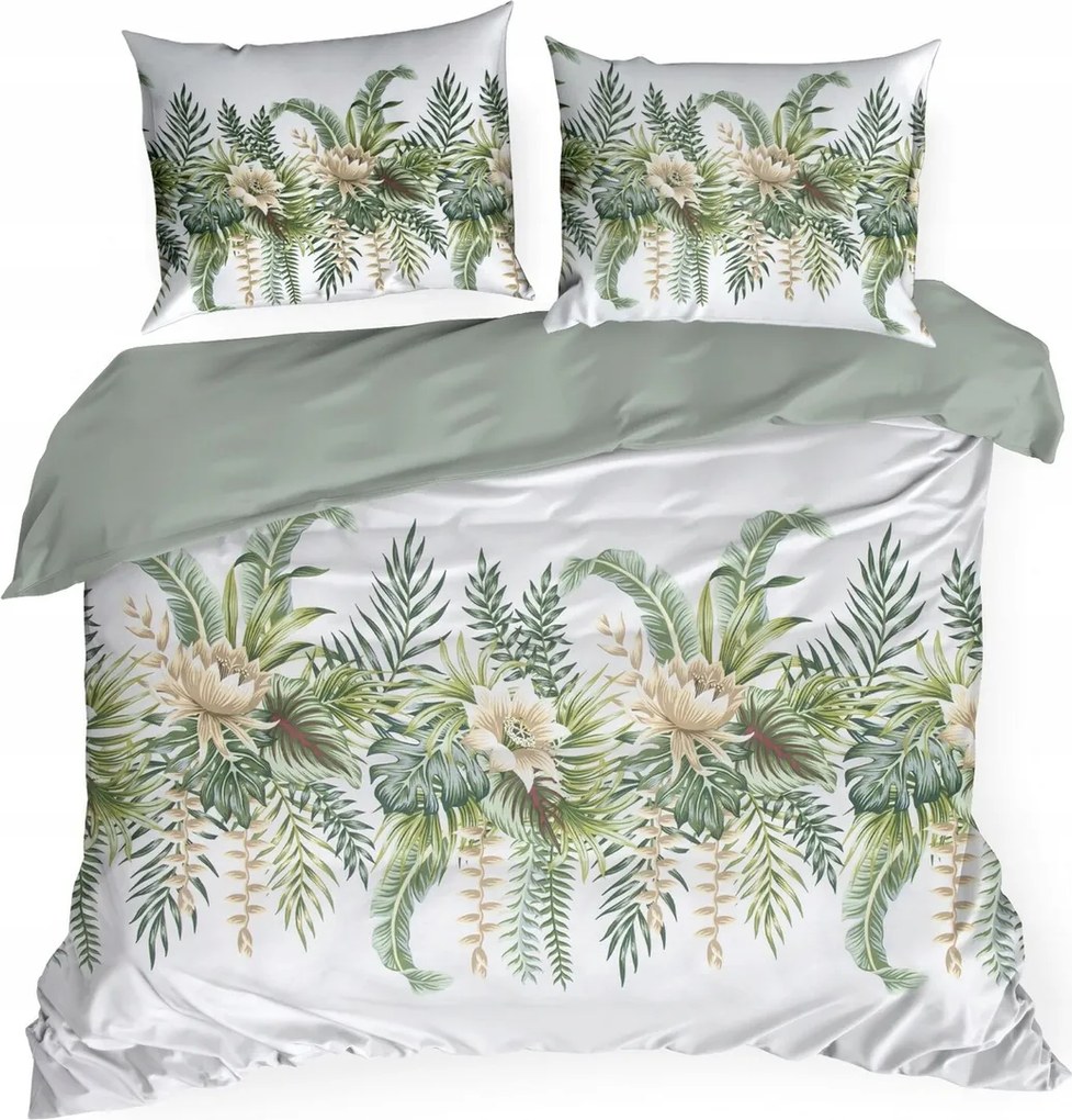 Povlečení 220 x 200 3 dílů bavlněný satén, měkké, oboustranné, Spring