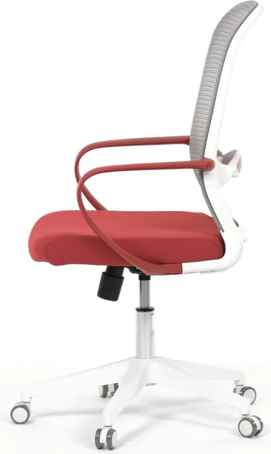 Kancelářská židle KA-S425 RED, houpací mechanismus, červená látka (60 x 62) cm