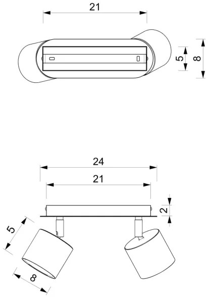 Bodové svítidlo DIXIE 2xGX53/11W/230V bílá