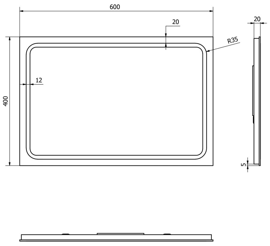 Sapho GEMINI zrcadlo s LED osvětlením 400x600mm GM040