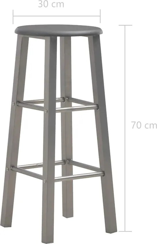Barové stoličky 2 ks antracitové MDF 284387