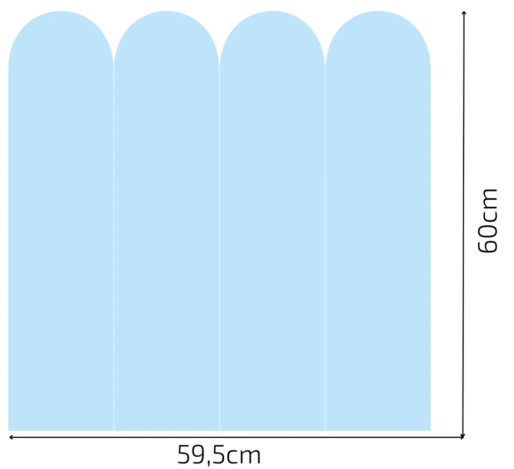 PIPPER. Textilní samolepící tapeta - Oblouk - Námořnická modrá Barva: Kombinace, Velikost: 100cm