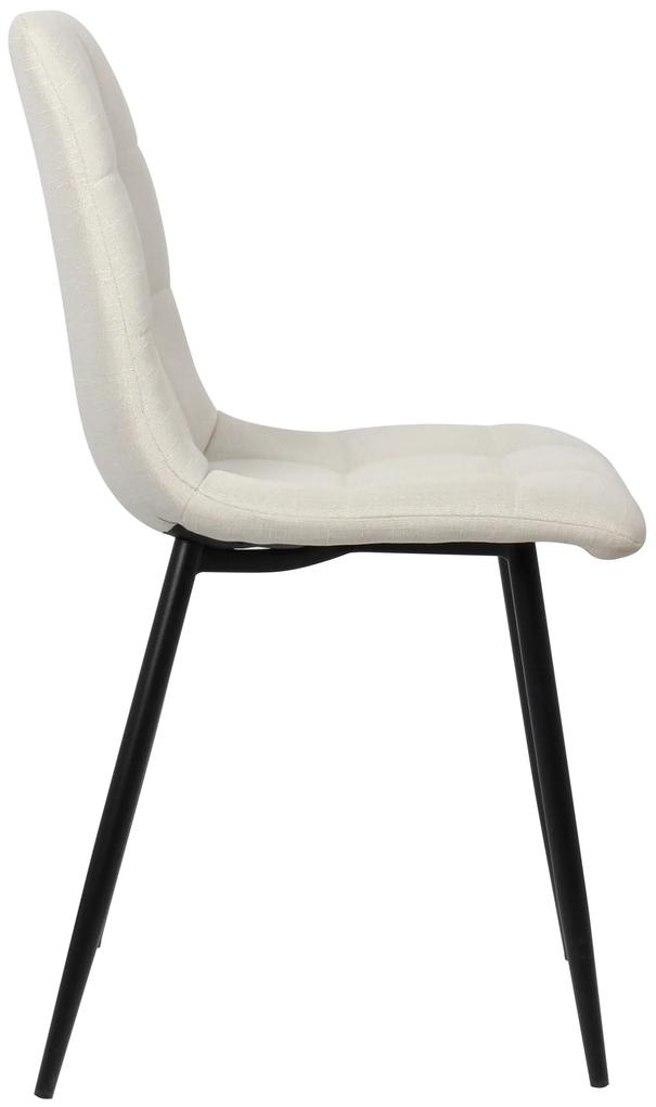 Jídelní židle Dornoch - 2 ks - textilní čalounění | krémové