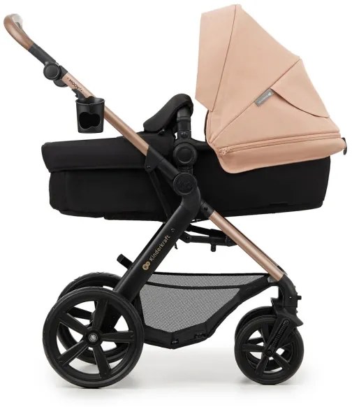 KINDERKRAFT - Kombinovaný kočárek 3v1 MOOV 2 Sand beige + autosedačka MINK PRO