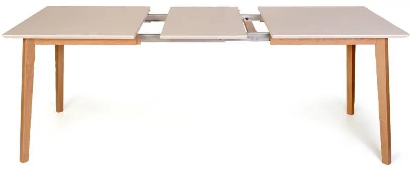 Rozkládací jídelní stůl masiv buk + MDF Vega 120/165x80