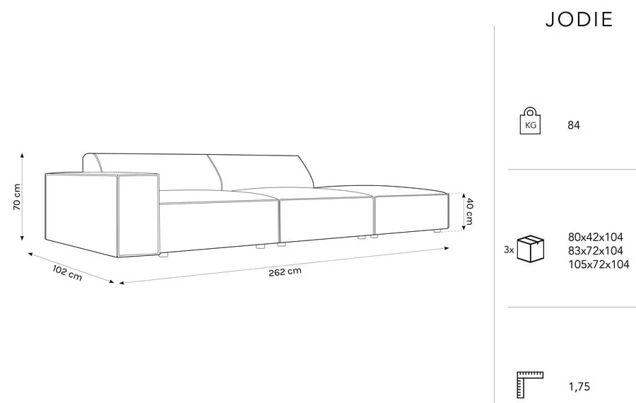 Béžová rohová pohovka z textilie bouclé (pravý roh) Jodie – Micadoni Home