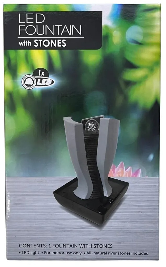 Stolní LED fontána s kameny