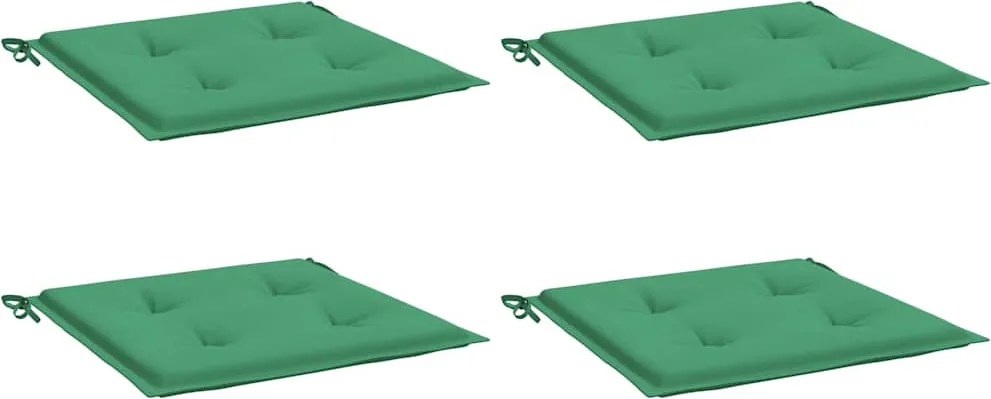 Podušky na zahradní židli 4 ks zelené 50x50x3 cm látka oxford 314048