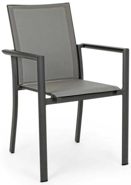 BIZZOTTO zahradní jídelní židle KONNOR antracit 0662742