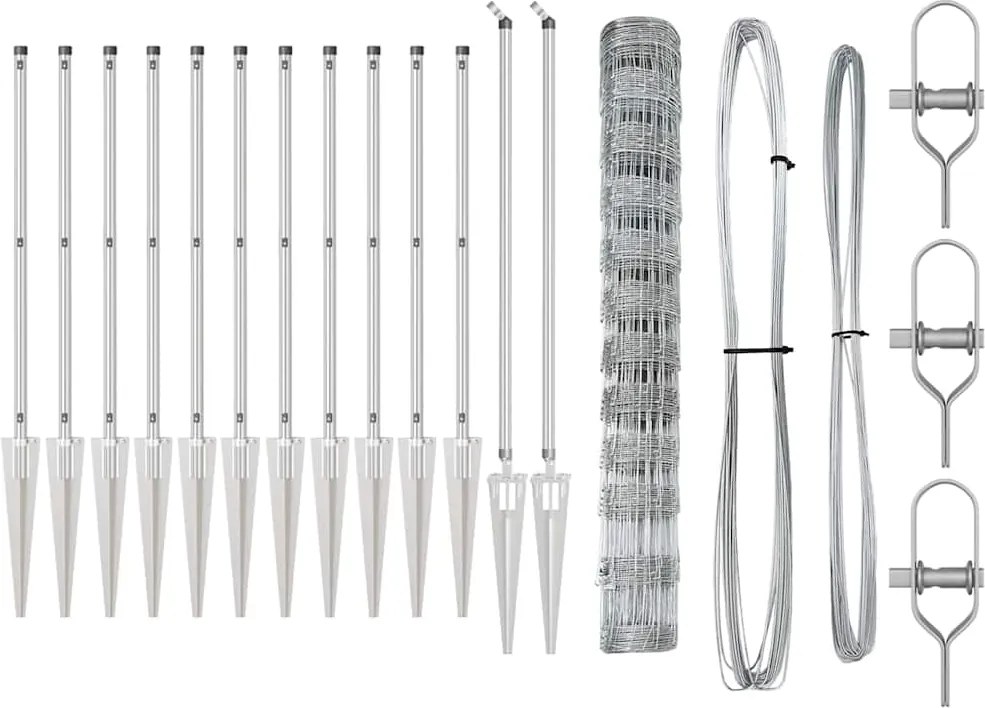 Svařované drátěné ploty s hroty 50 x 1,2 m Pozinkovaná ocel 3351456