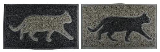 Esschert Design ESSCHERT DESIGN Rohožka "BEST FOR BOOTS" PVC s kočkou, balení obsahuje 2 kusy!