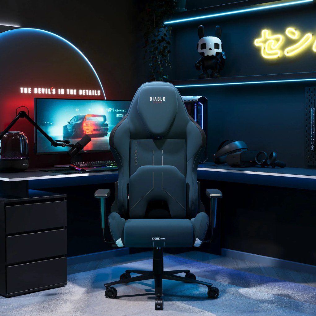 Herní židle Normal Size, modrý-černý: Diablo X-One Prime Meta Ocean
