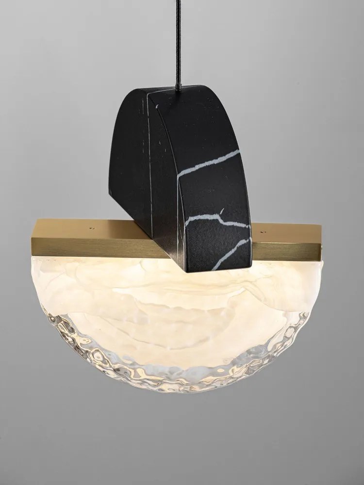Černé kovové LED stmívatelné závěsné svítidlo ø 16 cm Dorin – Nova Luce