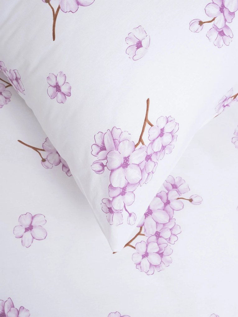 MK Lůžkoviny Francouzské bavlněné povlečení Renforcé - Sakura 220 × 200 cm, 2ks 70 x 90 cm