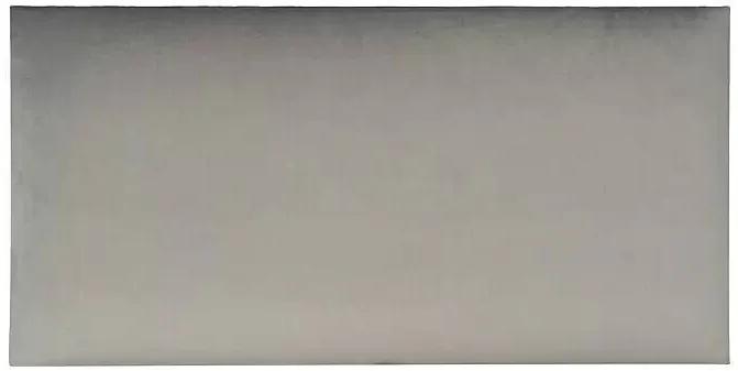 Čalouněný nástěnný panel Fllow Velvet / 60 x 30 cm / 100% polyester / MDF / polyuretanová pěna / šedá