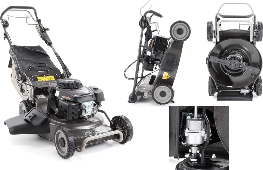 Weibang WB 537 SCV BBCPRO Profi benzínová sekačka s pojezdem 53 cm, hřídelový pohon, spojka nože, OHV 196 cm3 – Servis ČR