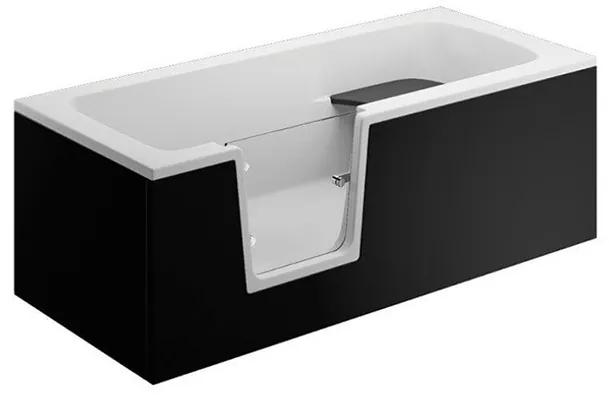 Boční krycí panel k vaně s dvířky Polimat AVO/VOVO 140-180 KPS Barva: Černá, Rozměry (cm): 80x54 - pro vany: Avo/Vovo 180