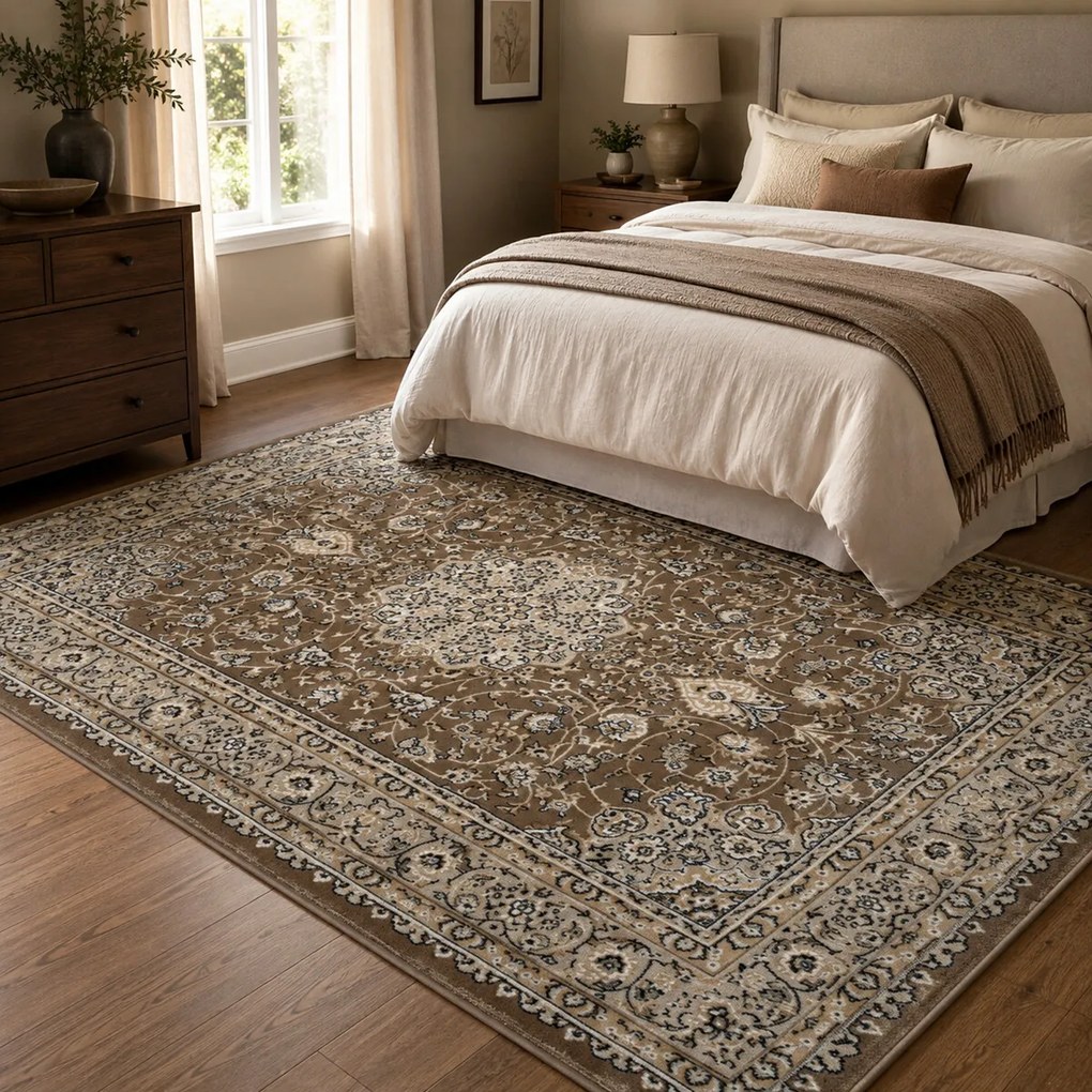 Angel Carpet, Kusový koberec Sultan 42 Beige, 160x230, béžová, kancelář