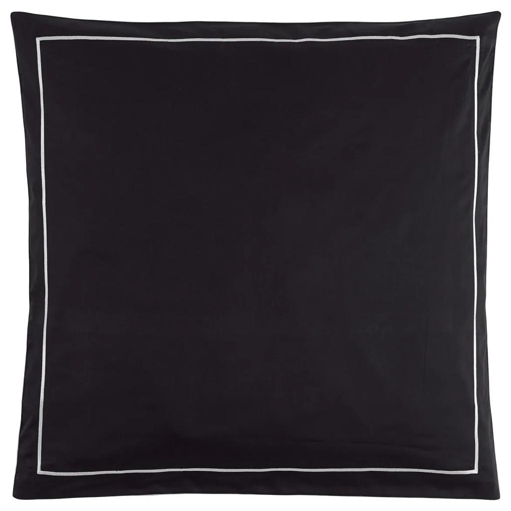 Povlak na polštář SATIN PREMIUM 80 x 80 cm, černá
