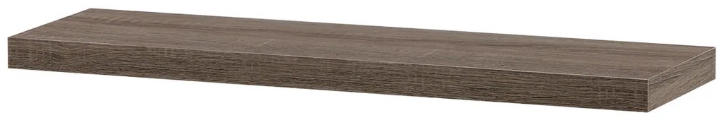 Polička nástěnná 90 cm, MDF, 3D dekor dub sonoma dark, baleno v ochranné fólii P-013 SON2