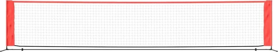 vidaXL Tenisová síť černá a červená 500 x 100 x 87 cm polyester [93758]