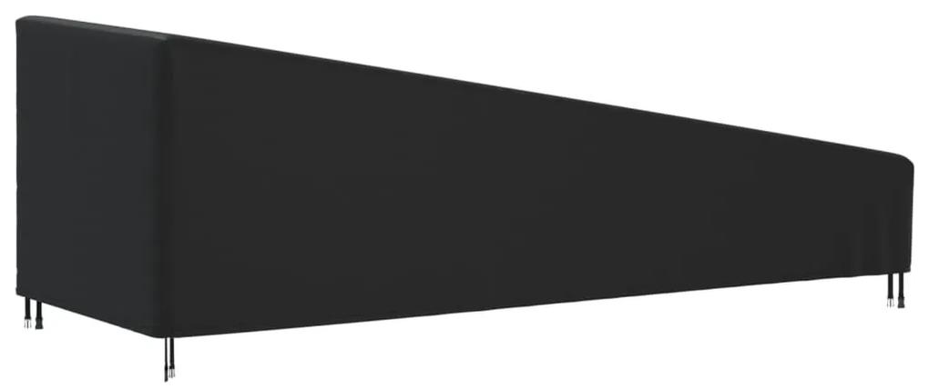 Plachta na zahradní lehátko černá 203x81x25/63 cm 420D oxford - Default Title
